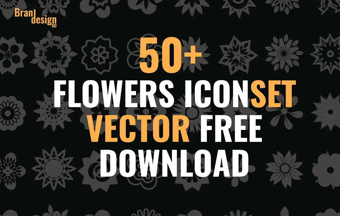 Flower vector icon set free download - brandesignbd