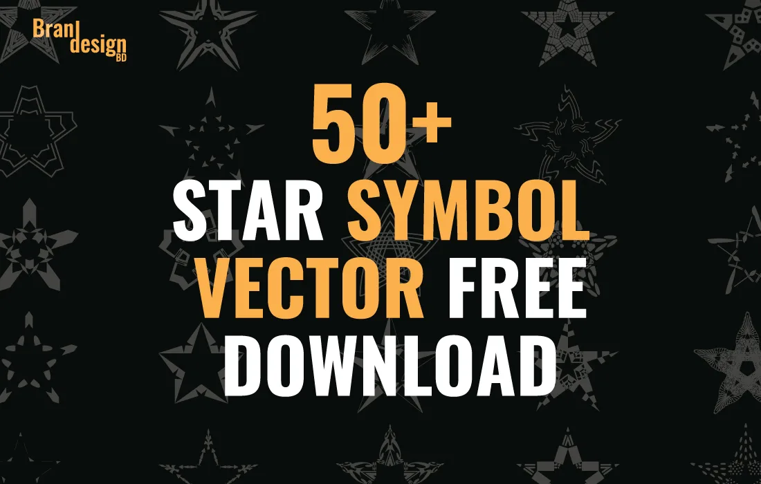 Star vector symbols (Vector format) - brandesignbd