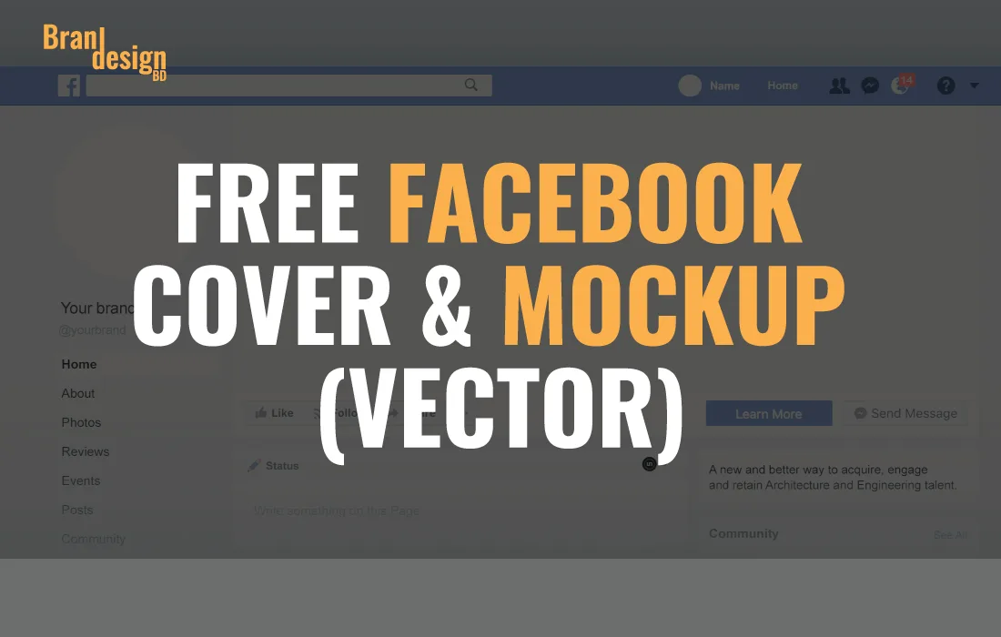Facebook Cover Page Template/Mockup Vector - brandesignbd